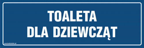 Toaleta dla dziewcząt - Tabliczka informacyjna | Lundi Znaki Napisy Symbole
